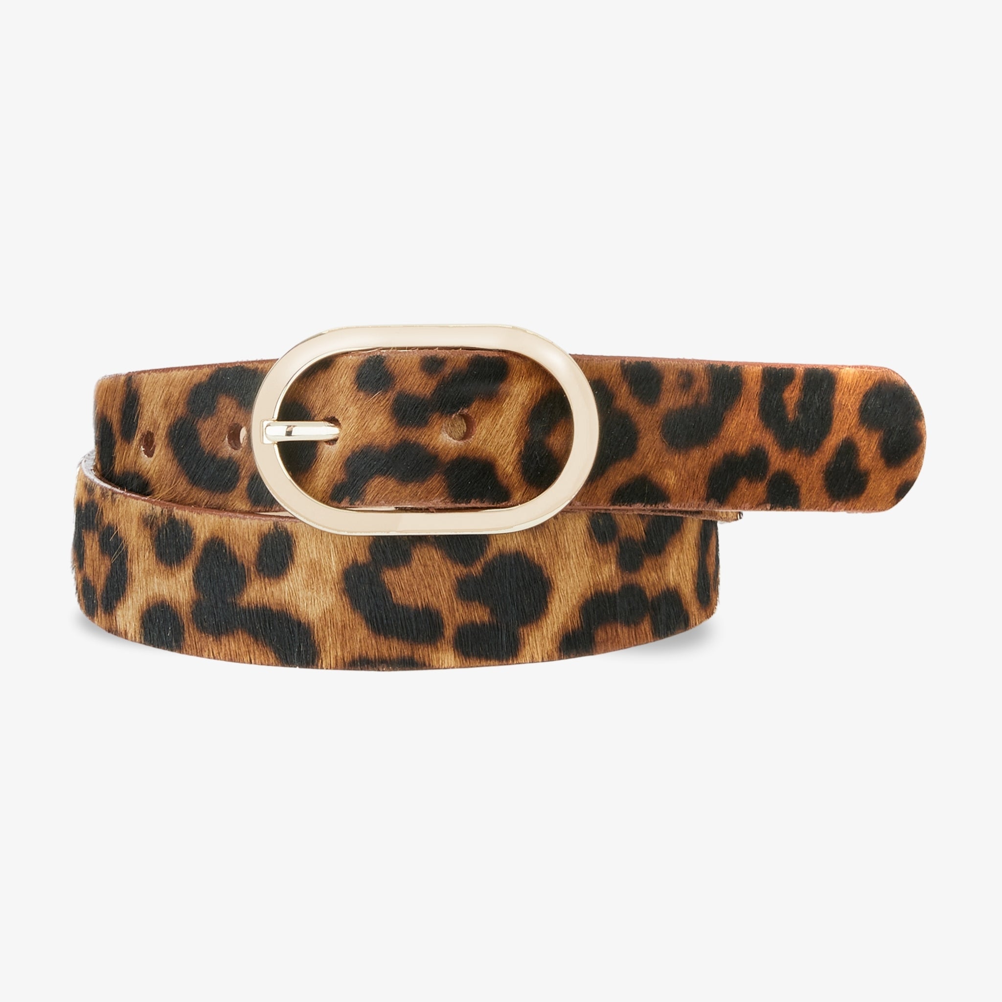 Kezia Hair-on Leopard BRAVE Leather Belt -- Custom Made for You