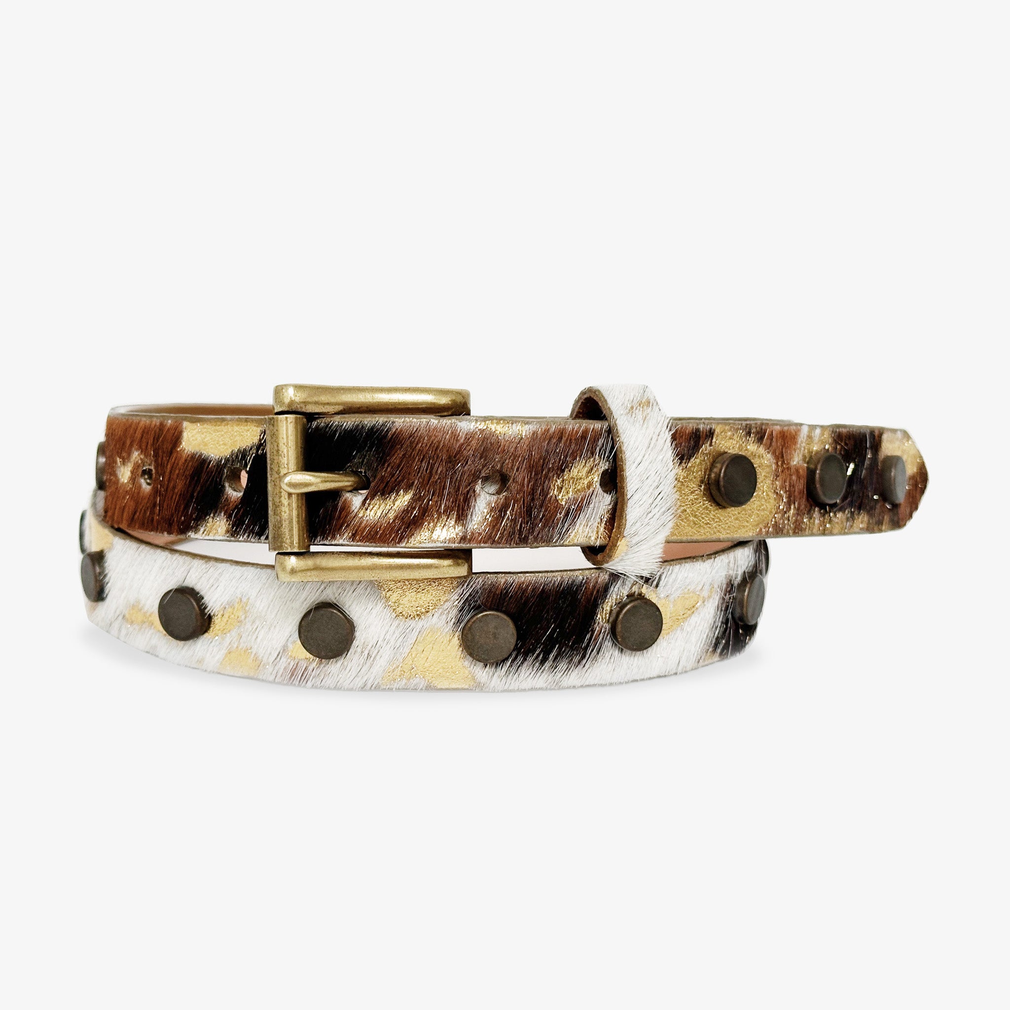 Jojo Leopard BRAVE Leather Belt -- Custom Made for You