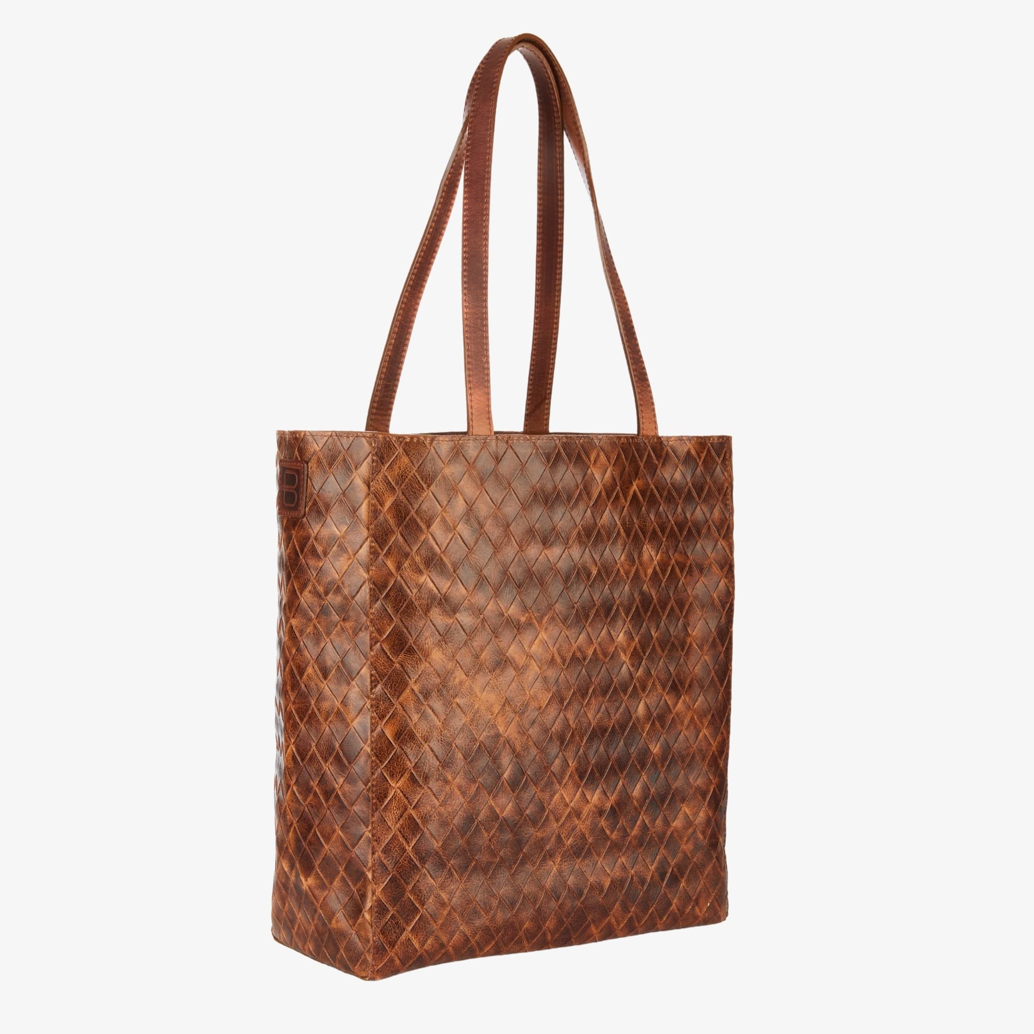Giovana Large Weave Bridle BRAVE Leather Tote -- Custom Made for You